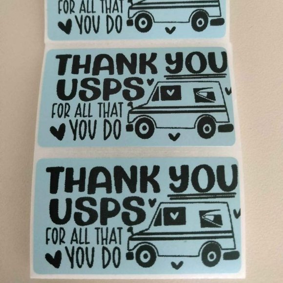 Hand Crafted | Office | 5 Thank You Usps Shipping Labels Thermal ...